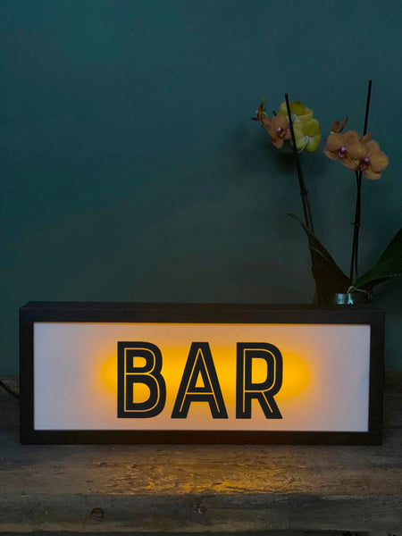 Letrero Retro · Bar – Indigo de papel